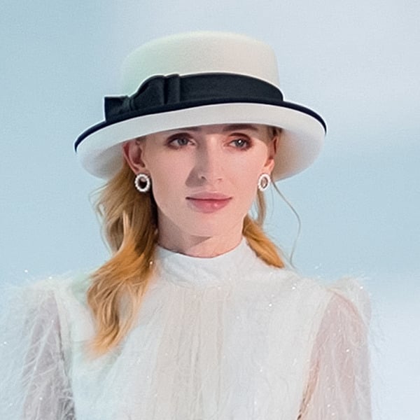 Women's Winter Wool With Bowknot Ribbons Kentucky Derby Church Hats Fl ...